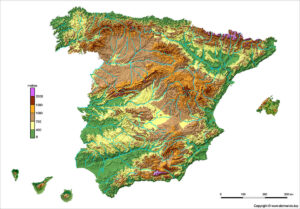 Mapa de España: Provincias y Comunidades (Político y Físico)